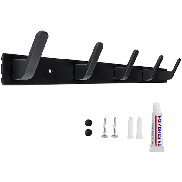 Väggmonterad klädhängare Väggmonterad klädhängare med 5 krokar för hall ...