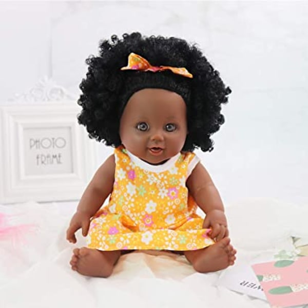 Realistiska svarta dockor 12 tum baby för barn Leksaker för barn | Fyndiq