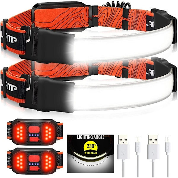 Kraftfulla COB LED-pannlampor 230 graders belysning USB-uppladdningsbar ...