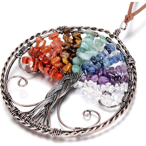 7 Chakra Livets Träd Drömfångare Hängande Prydnad Handgjord Bo | Fyndiq