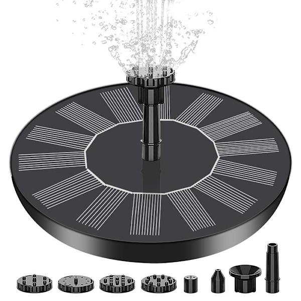 Udendørs solcelledrevet springvand 1,5W - 2023 opgraderet udendørs ...