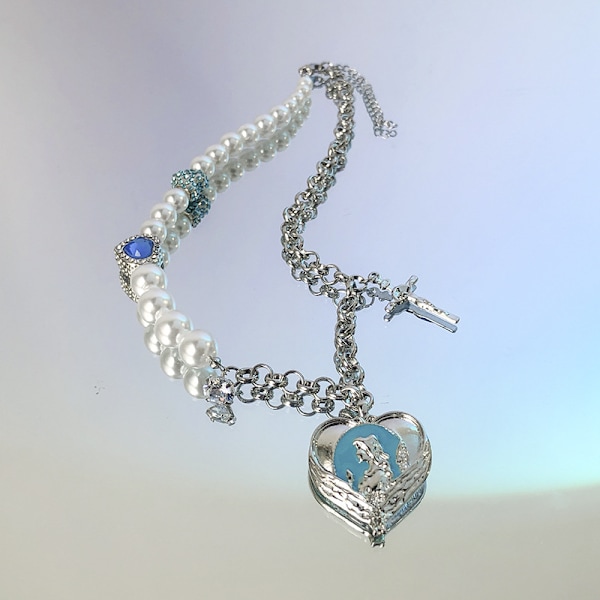 Söt coolt halsband kvinnlig sommar nisch design kärlek pärlsöm | Fyndiq