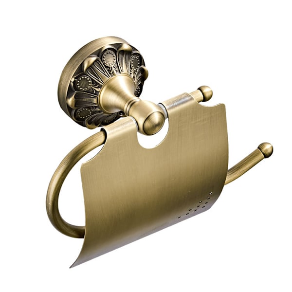 Antikvarttinen WC-paperiteline Keittiöpaperiteline Messinki Kylpyhuone ...