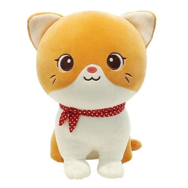 Tecknad Katt Plysch Docka Söt Uppstoppad Kattunge Tyg Leksak Cuddly