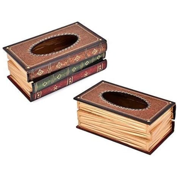 Pappershållare i Retro Bok Stil, Trä, Pappersförvaring för Hemmet | Fyndiq