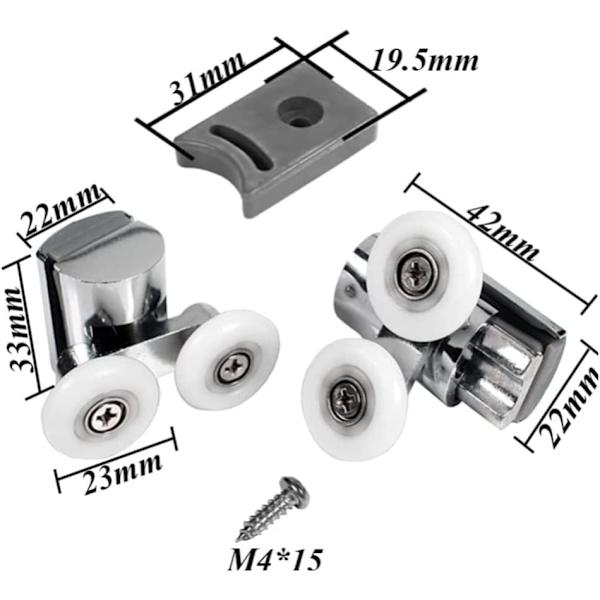 Suihkuoven rullat, 23 mm suihkuoven pyörät ylös tai alas, suihku S | Fyndiq