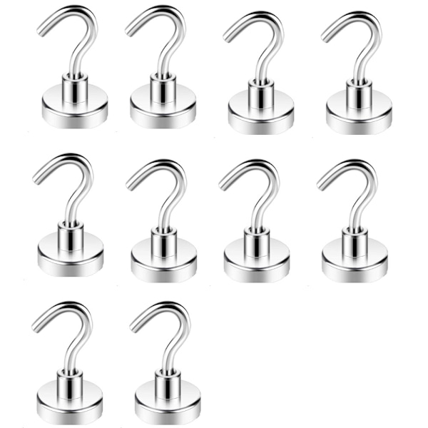 10 Pak Magnetiske Kroge, Stærk Magnet med Køleskabs-Krog, Heavy Du | Fyndiq
