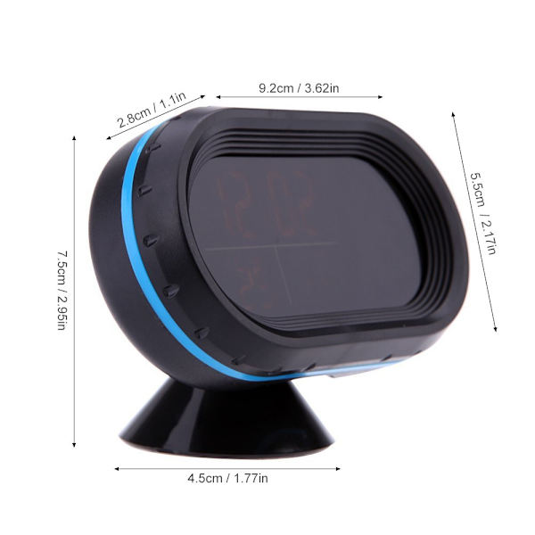 12V Bil Digital Termometer Voltmeter Ur Alarm Monitor, Ur | Fyndiq