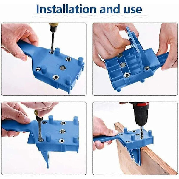41 st Dowel Borrjigg Set, Träplugg Borrguide med Parallel Stopp, Dowel ...