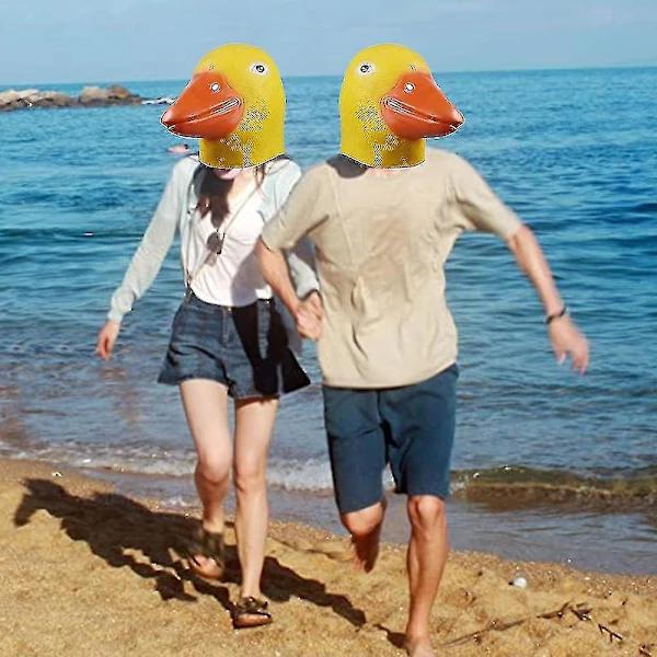 Anka Mask Halloween Djur Deluxe Mask Latex Tema Gul Med Mask | Fyndiq