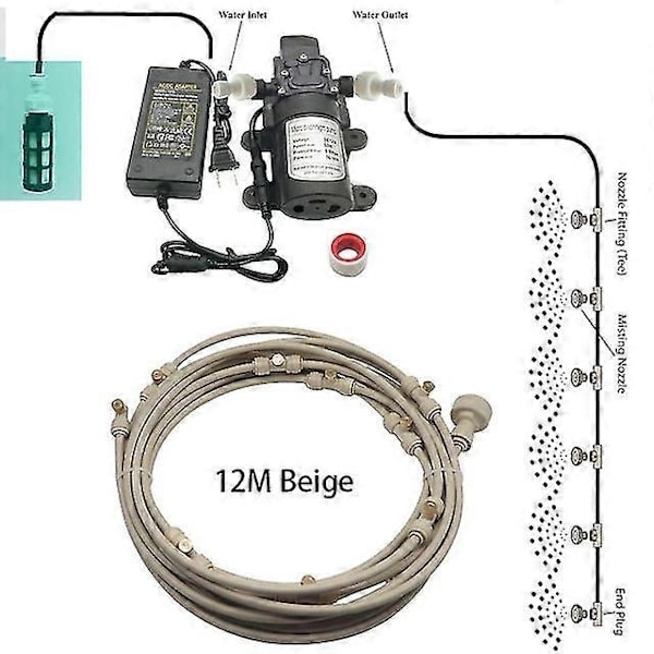 Dimkylningssystem med pumpfilterkit 6-18 meter dimlinje ...