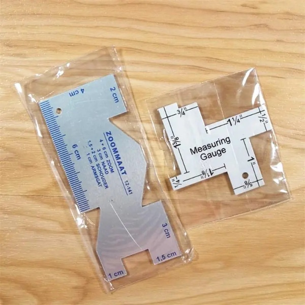 Precision Seam Measuring Gauge Metal Quilting Tailor Ruler Template ...