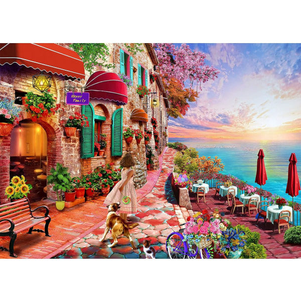 Morgonblomma och hav 1000 pusselbitar, pussel för vuxna | Fyndiq