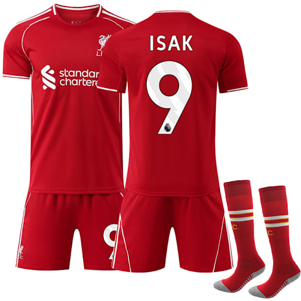 Liverpool FC 25/26 Hemmatröja - No.9 Isak Tröja för Vuxna & Barn[JUN ...