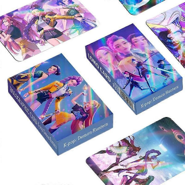 30 st Kpop Demon Hunters Flash Cards HD LOMO Vykort Tecknade Tjejgrupp ...