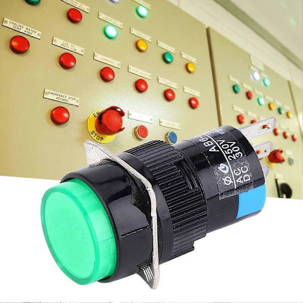 5 st Momentan tryckknapp LA16?11/AB6?M AC 250V 3A DC 30V 5A Rund knapp | Fyndiq