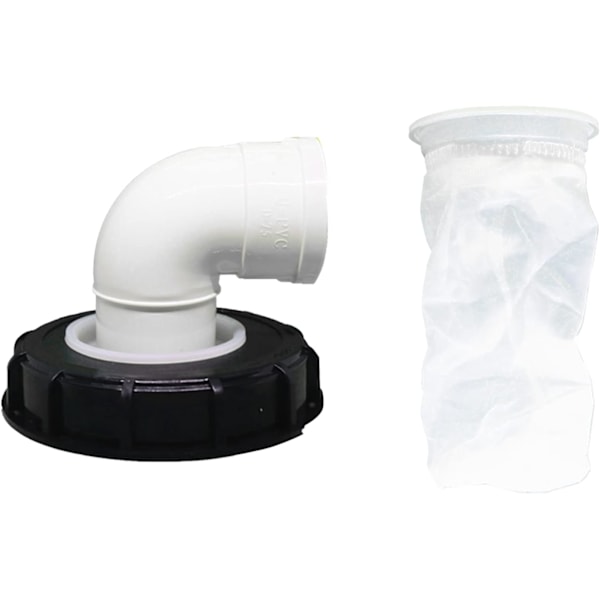 90° IBC Lockfilter, 165mm Nylon Regnvattenfilter, Tvättbart med Lock ...