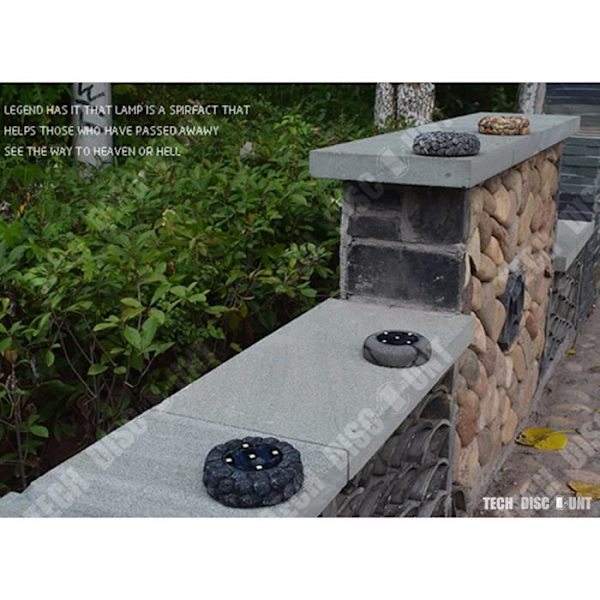 TD® Utomhus solar trädgårdslampa stenform kraftfull stående dekoration belysning spot gräsmatta ...