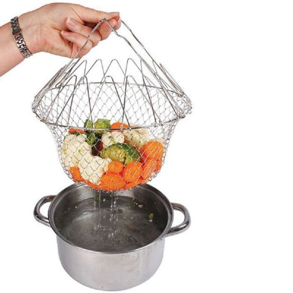 Metall Matlagningskorg Stekning Presentation Sköljning Ånga Pasta ...