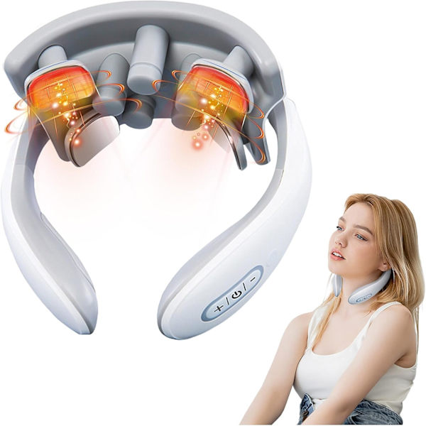 Ny smart elektrisk nackmassageapparat med värmefunktion för att lindra smärta - multi-läge nack ...