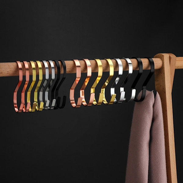 Set med 15 metall S-krokar Multifunktionella S-formade krokar för ...