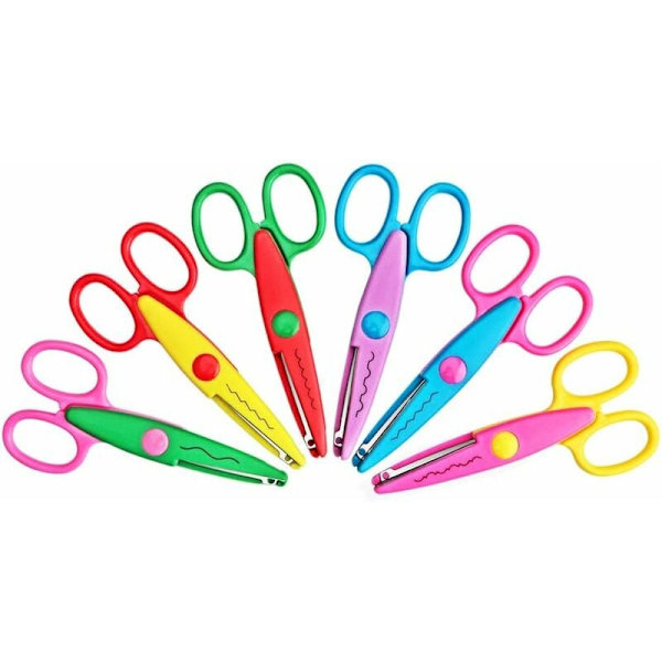 Barnens saxar, set med 6 barnsaxar, tandade barnsaxar | Fyndiq