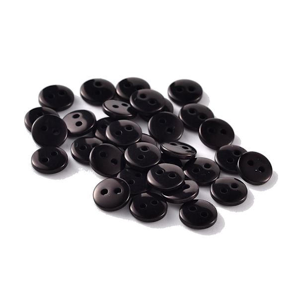 75 knappar i svart färg 9 mm | Fyndiq
