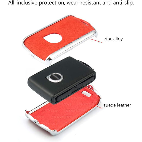 Volvo auton avaimen cover (musta) sinkkiseosnahkainen cover | Fyndiq