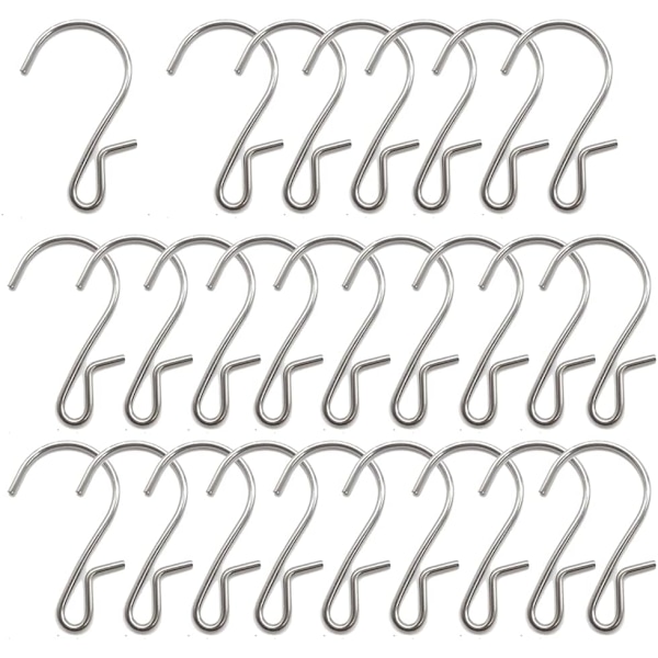 Ocean 25 stk S-formet krog, metal S-formet krog, metal bøjle, Chr | Fyndiq