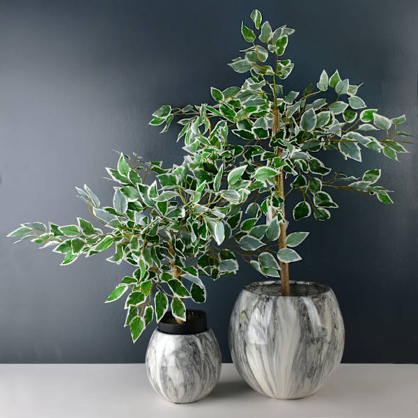 VIRIDIS Konstgjord Fikus Benjamin 96 cm i svart kruka | Fyndiq