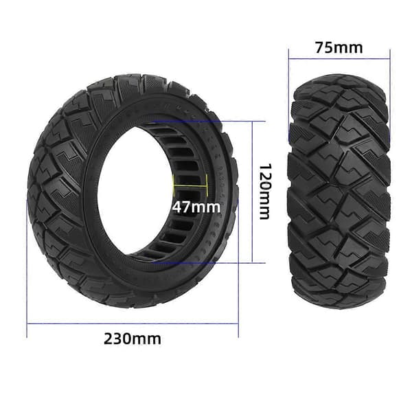 9x3.0-5.5 Offroad Solid Dekk for Kukirin G2 Pro Elektrisk Sparkesykkel ...