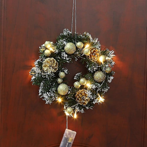Julkransar för ytterdörren med belysning, Julkransgirlander med ...