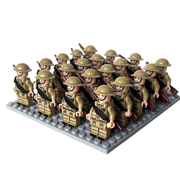 Heta 20 st Minifigur WW2 Modell Soldat Brittiska Armén Figurer ...