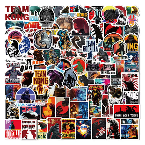 100 st Godzilla vs King Kong Monster Beast Stickers Film Movie Boy ...