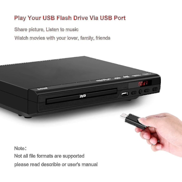 DVD-afspiller til TV, Alle Regioner Fri DVD CD-afspiller AV-udgang Indbygget / NTSC, USB-indgang ...