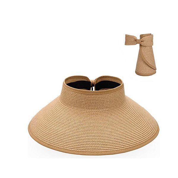 Halmhatt dam, hopfällbar halmhatt UV-skydd, elegant solhatt, sommarhatt ...