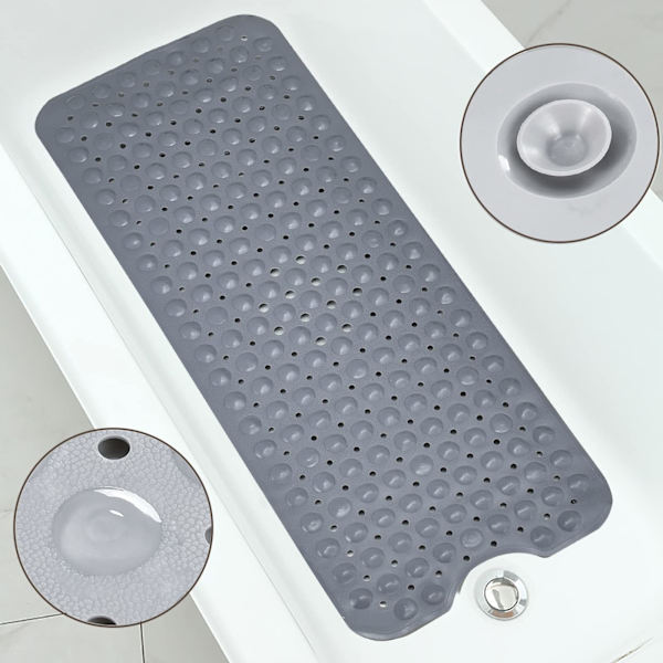 Duschmatta, halkfri badmatta med 200 sugkoppar PVC badkarsmatta extra ...