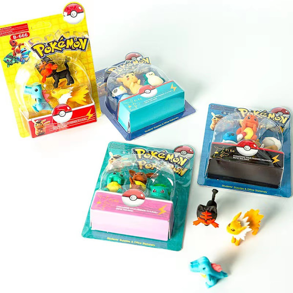 4 st tecknade suddgummin skrivbordsdjur för barn, djurpennor ...