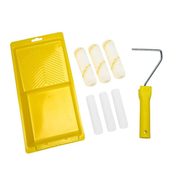 8 st Skumfärg Roller Bricka Set 4-tums Mini Roller Skydd Refiller För ...