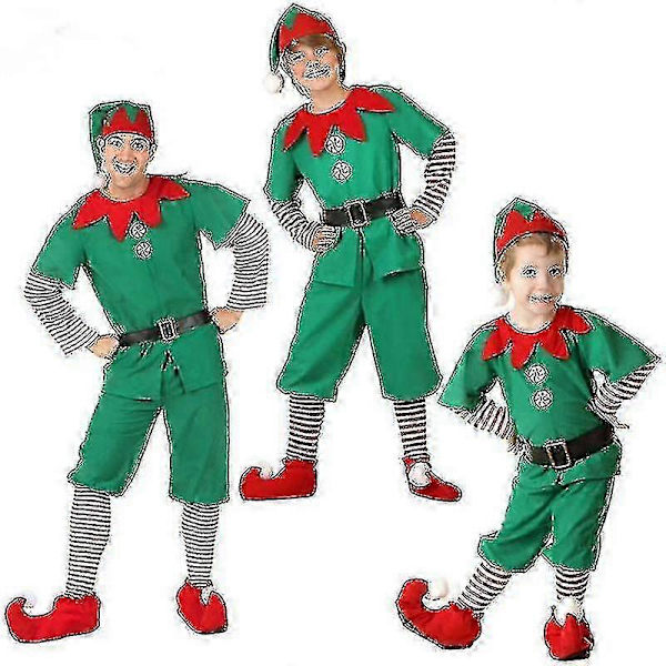 Jul Förälder-barn Outfit Småbarns Julalvdräkt Småbarns Juloutfit Tomtedräkt BOY_YF_YF BOY 130 ...