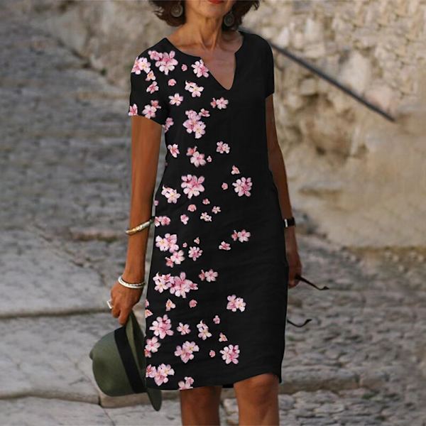 Korte kjoler til kvinder Strandsolkjoler Minikjoler Behagelig ferie Black S cf0a | Black ...