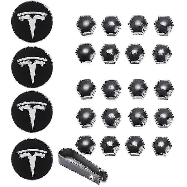 Tesla Model 3 Ysx Wheel Cover Kit Center Cap Hjul Lugg Mutter Caps ...