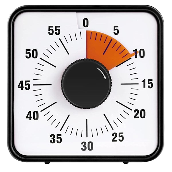 Visuell Timer STOR 60min - klassrum skola för barn 19cm black | Fyndiq