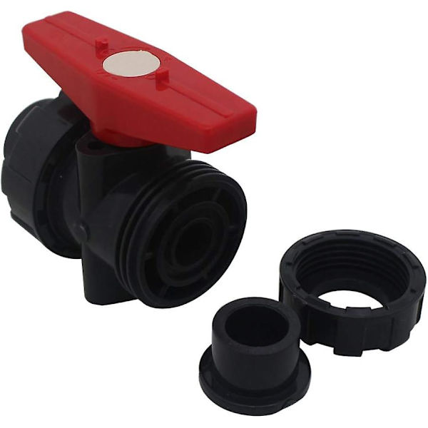 Dobbelt unionsventil til limning Diam 20 25 32 40 50 63 75 90 110 mm kugleventil Pvc kugleventil ...