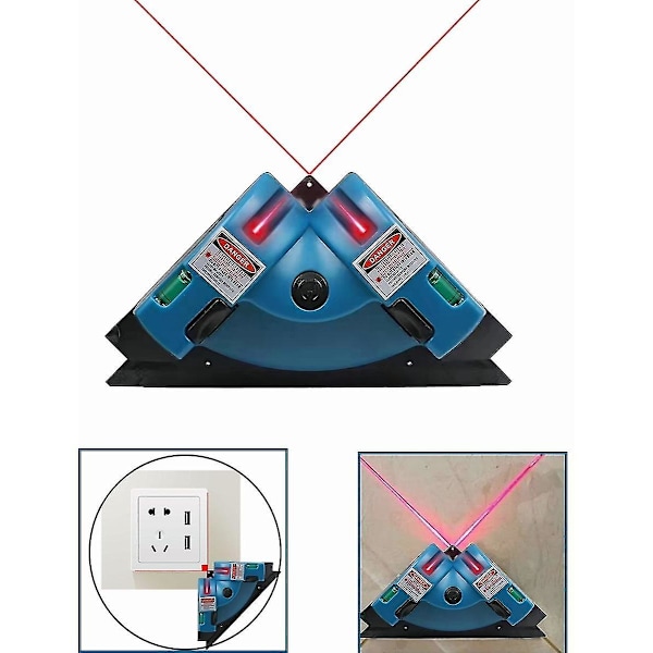 Laserniveau ret vinkel 90 grader vandret lodret, vægfliser 90 grader ...