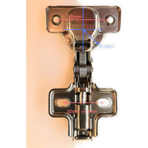 Set med 2 gångjärn och 8 skruvar kompatibla med Ikea Besta, Fritids och Stuva möbler[CP] | Fyndiq