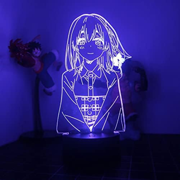 LED-nattlampa för sovrumsinredning, present, nattlampa, anime waifu 3D ...