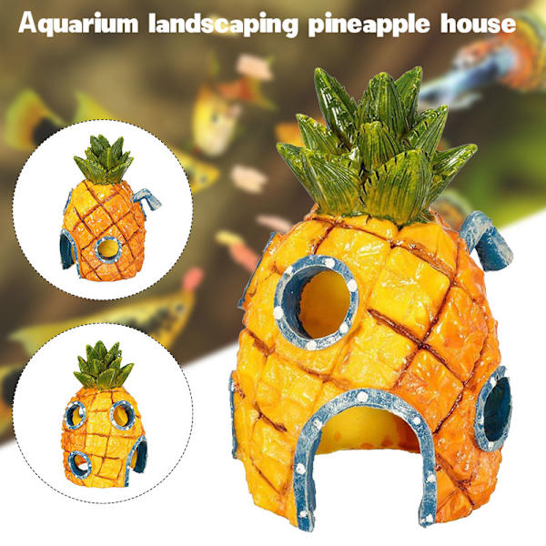 Hem Akvarium Prydnad Tecknad Harts Ananas Slott Tower Landskap ...