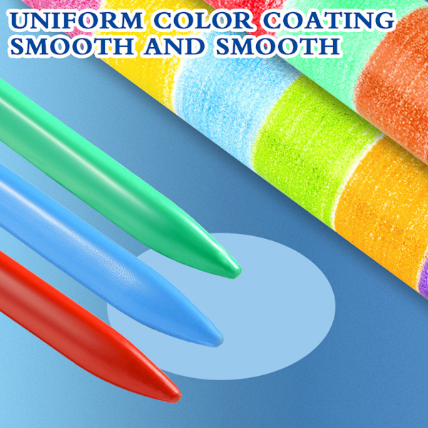 12/24/36 färger konserverade tvättbara kritor set icke-smutsiga handfärgade pennor för barn ...