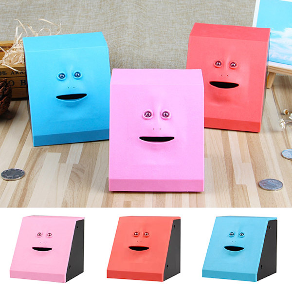 Ansikte Bank Mynt Automatisk Äta Sparbank Spargris Barn Leksaker ...